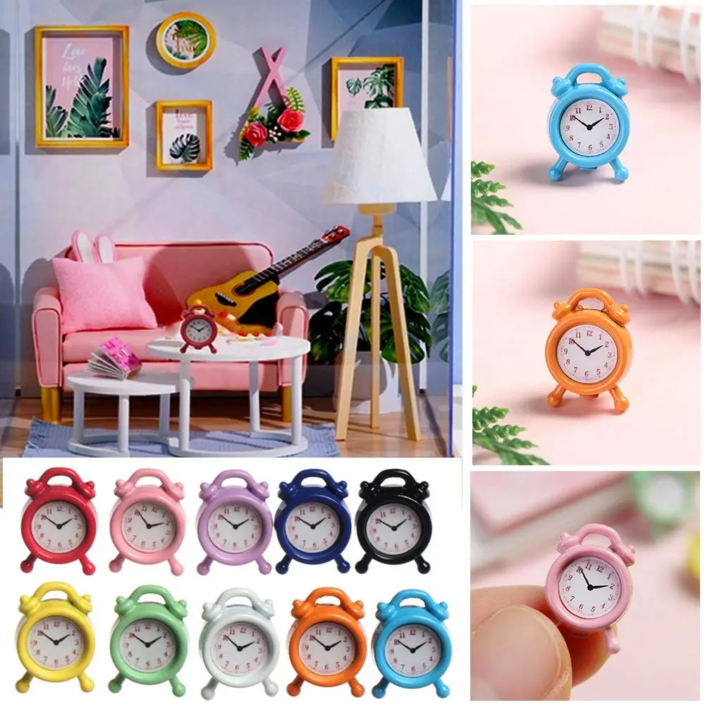 Mini-reloj-despertador-de-Metal-a-escala-1-12-decoraci-n-del-hogar-casa ...