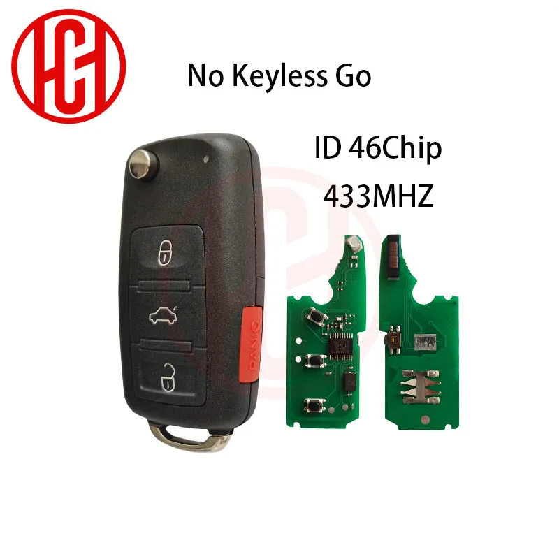 Remote Car Key ID46 433MHz Replacement Half Smart Car Remote Control ...