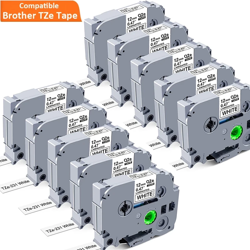 10pk-5pk-TTraited-231-Label-Tape-12mm-Compatible-pour-tze231-Brother ...
