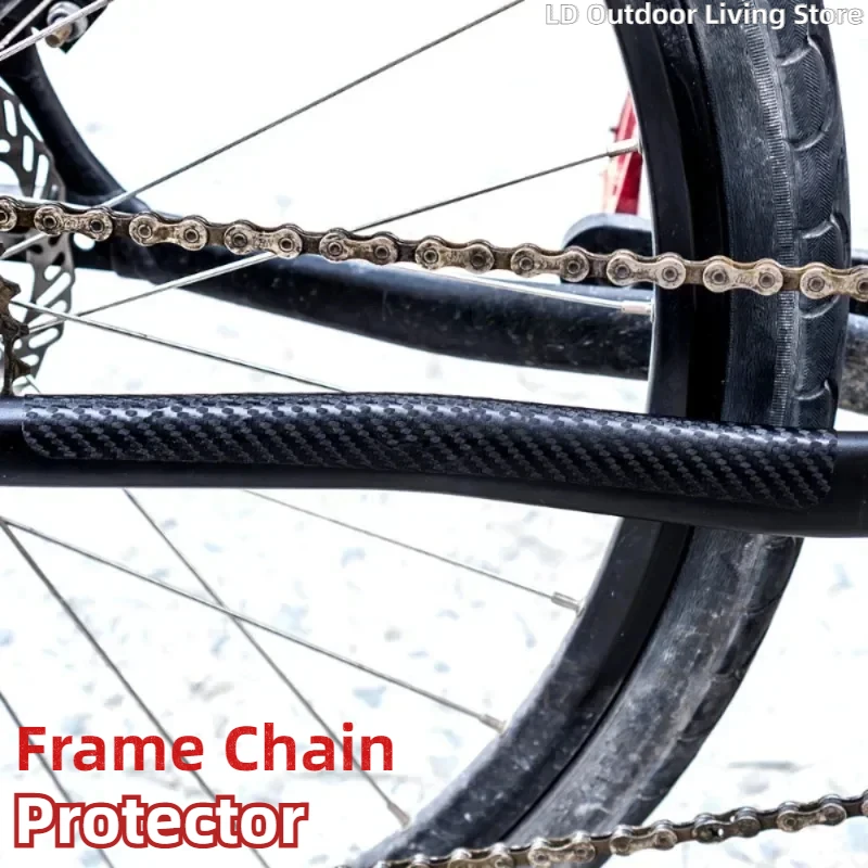 Bicycle-Chain-Protector-Black-Carbon-Fiber-Cycling-Frame-Chain-Stay ...