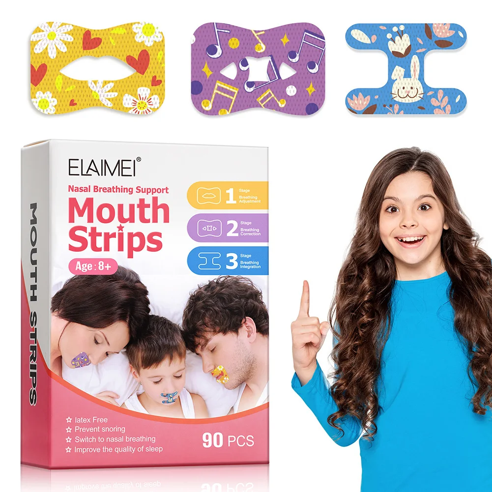 Anti-Snoring Stickers 3 Stages Lip Nose Breathing Improving Patch Mouth ...