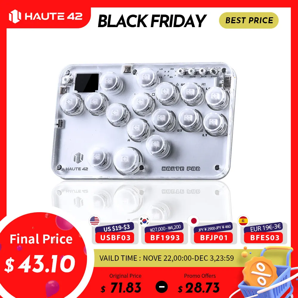 Haute42-Arcade-Joystick-Hitbox-Leverless-Controller-Fight-Sticks-For-PC ...