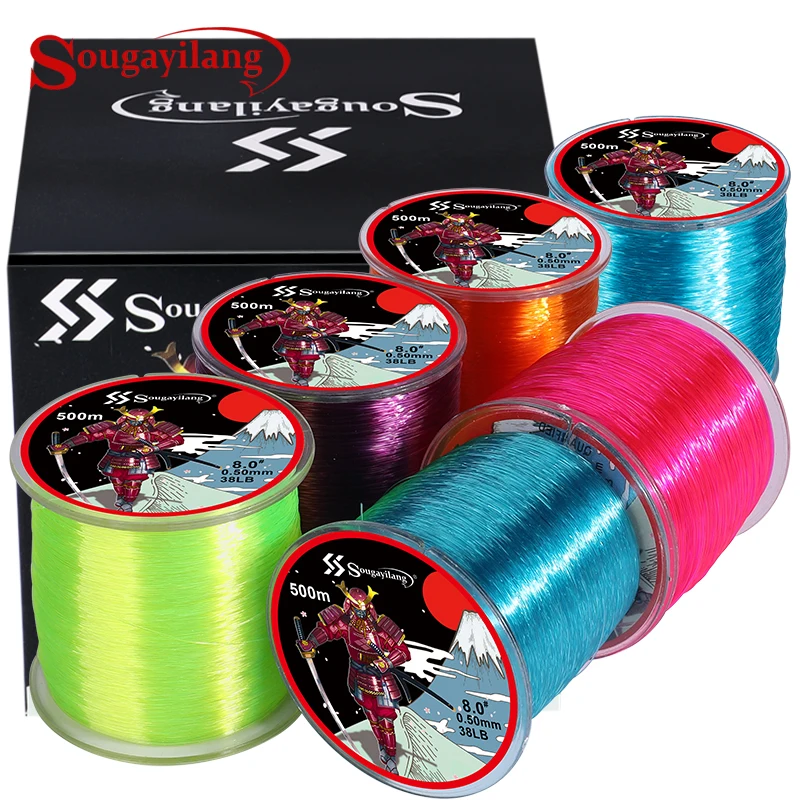 Sougayilang-500M-Nylon-Fishing-Line-Made-of-Japanese-Material-Strong ...