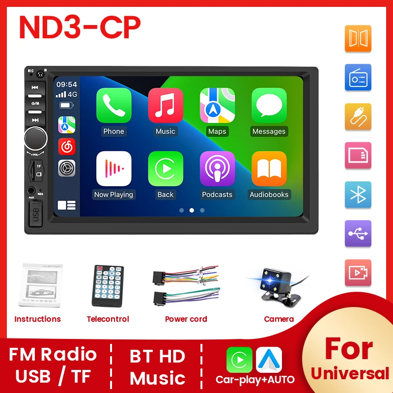Universal-Car-Radio-MP5-Multimedia-Video-Player-HD-Touch-Screen-Suporte ...