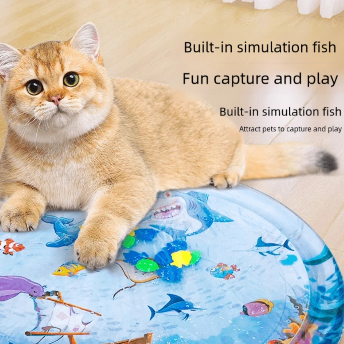 Pet-Water-Bed-Marine-Fish-Bed-Pet-Water-Bed-Filled-Ice-Pad-Cat-Summer ...