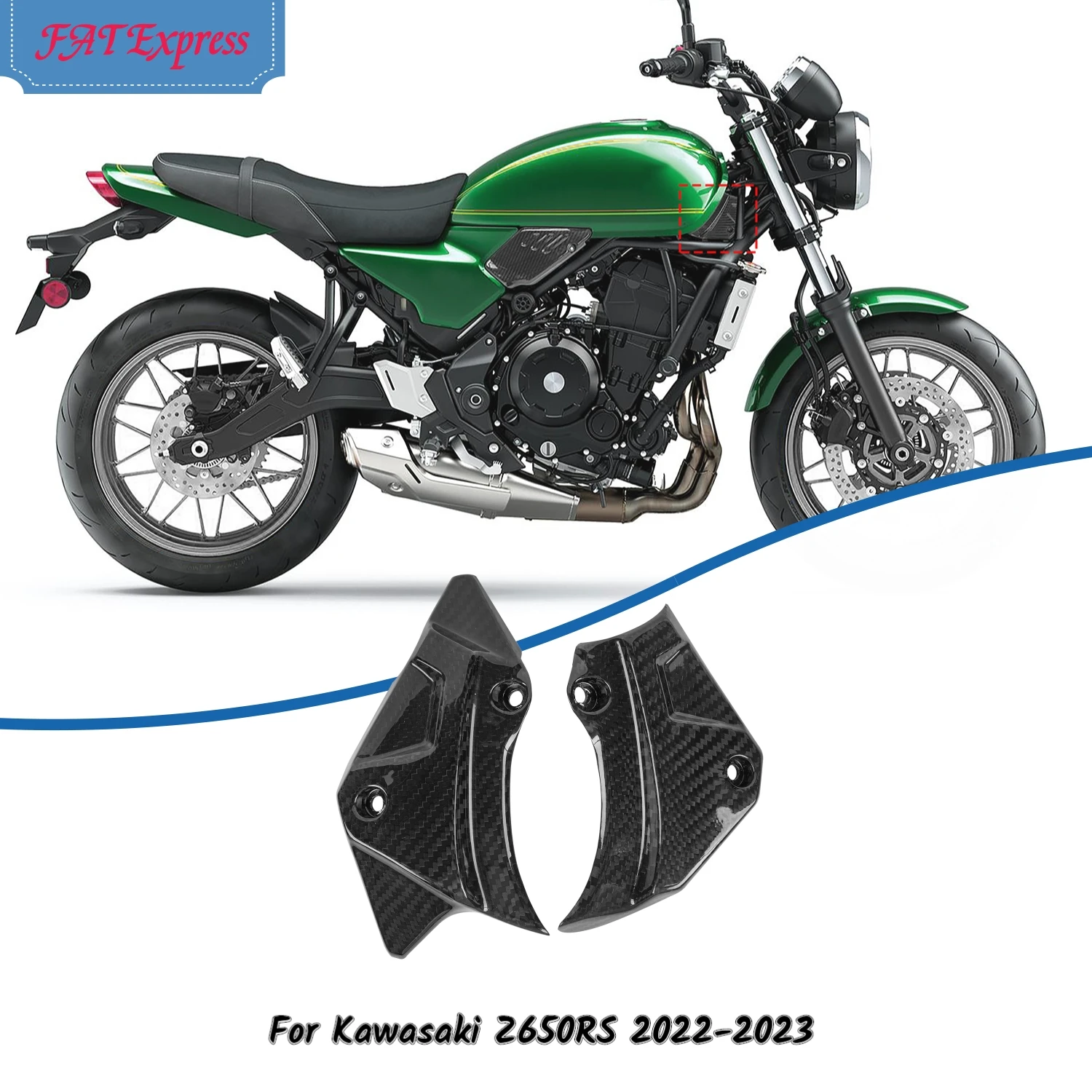 For Kawasaki Z650RS 2022 2023 Motorcycle Real Carbon Fiber Gas Tank ...