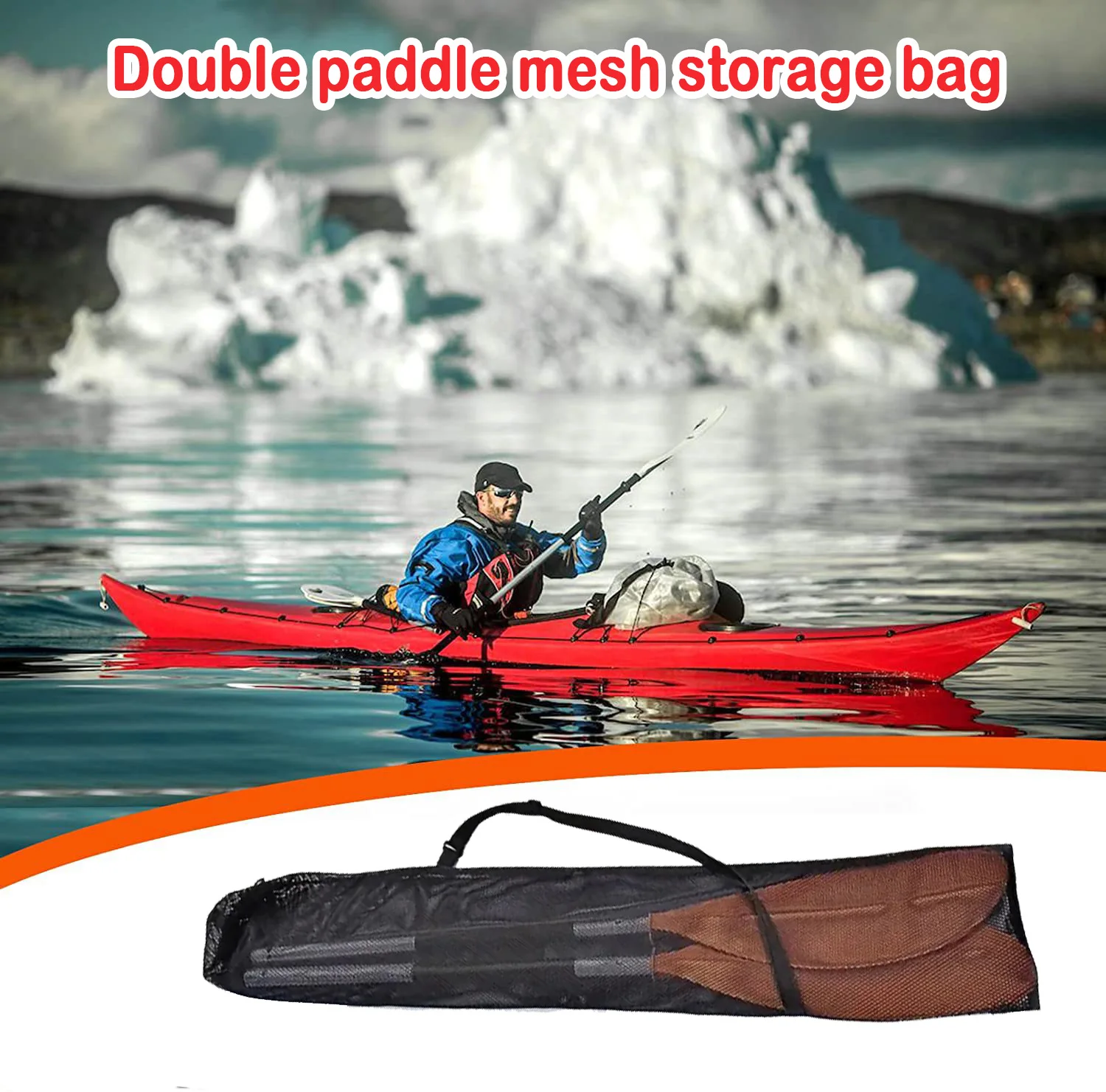 Canoe-Double-Head-Paddle-Storage-Bag-Portable-Breathable-Mesh-Paddle ...