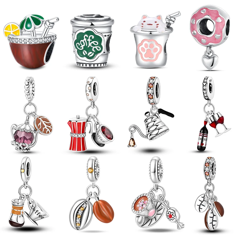 Fit-Pandora-925-pulseras-originales-925-Color-plata-pastel-de-caf-Donut ...