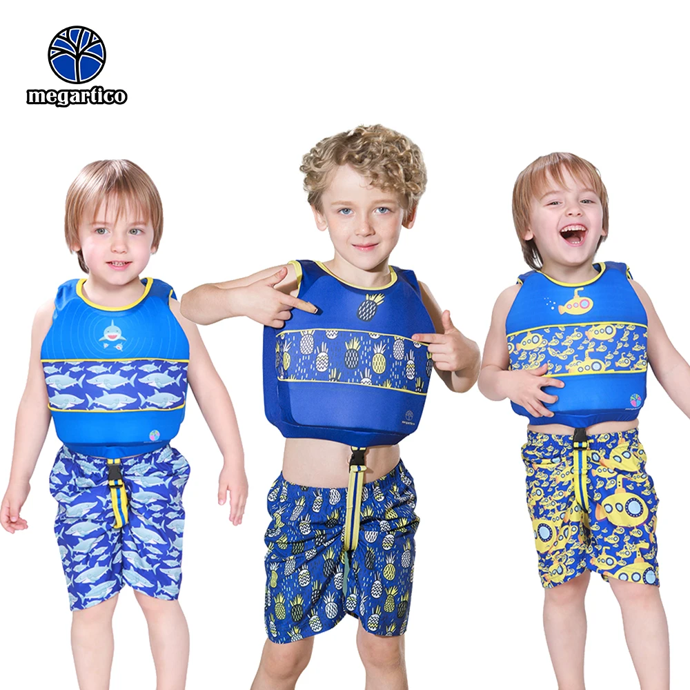 Megartico Boys Life Jacket Vest With Pants Kids Safety Buoyancy ...