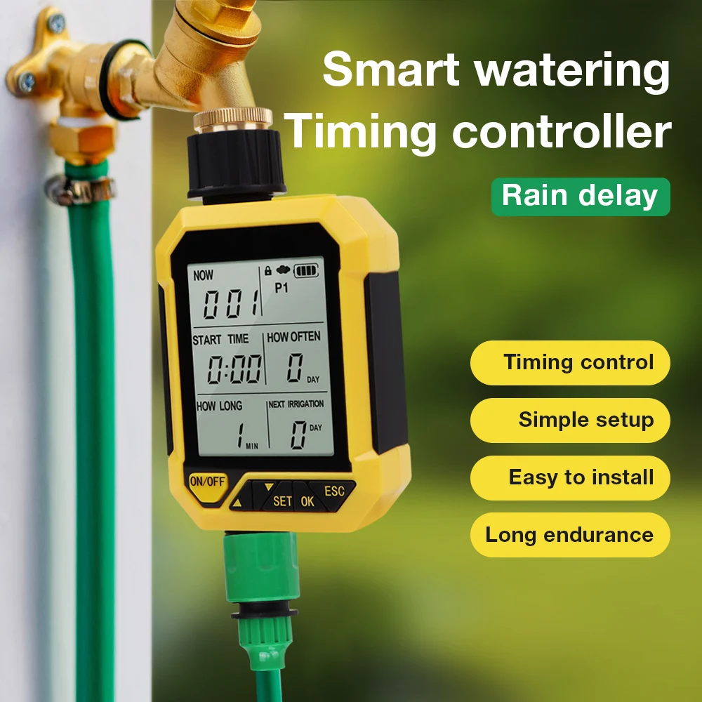 Temporizador de agua con pantalla grande, 1 salida, controlador de ...
