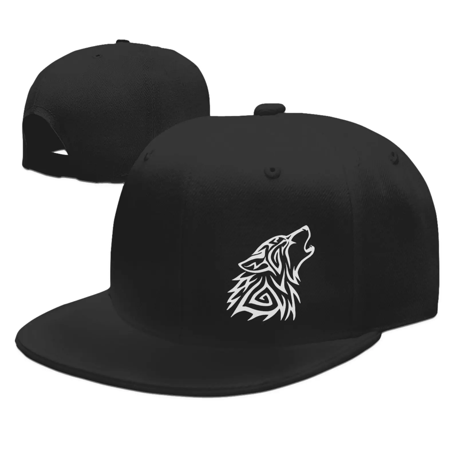 NGG-333-Adult-Snap-Back-Caps-Tribal-Wolf-Howl-Adjustable-Hip-Hop-Flat ...
