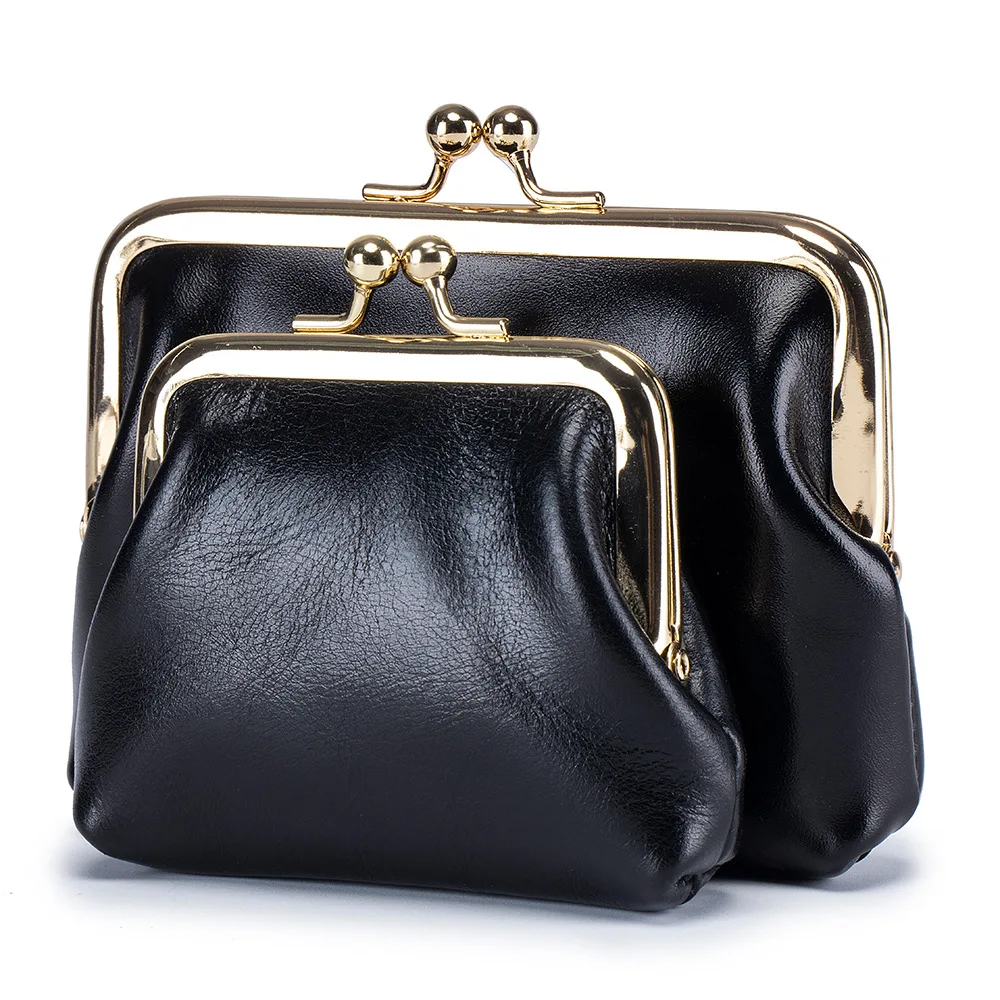 Retro-Double-Pinch-Mouth-Money-Coin-Purse-Fashion-Solid-Color-Short ...