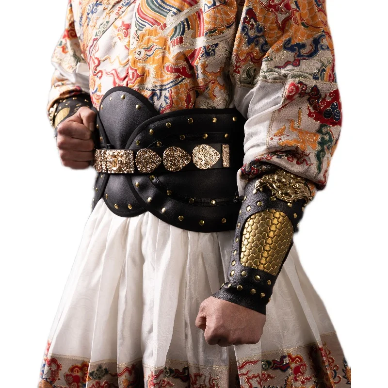 Hanfu-Armor-Copper-Rivets-Leather-Hold-Belly-Waist-Armor-Flying-Fish ...
