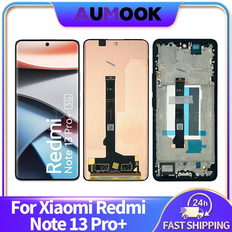6.67" AMOLED LCD For Xiaomi Redmi Note 13 Pro+ Pro Plus 5G LCD Display ...