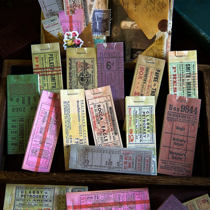 Yoofun-50pcs-lot-Vintage-Tickets-Material-Papers-for-Scrapbooking-Diary ...