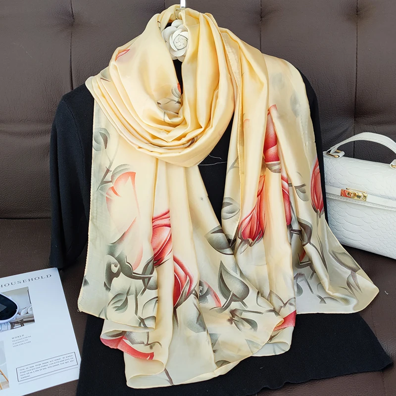 180-90cm-Luxury-Brand-Women-Summer-Silk-Scarves-Shawl-Lady-Wrap-Soft ...