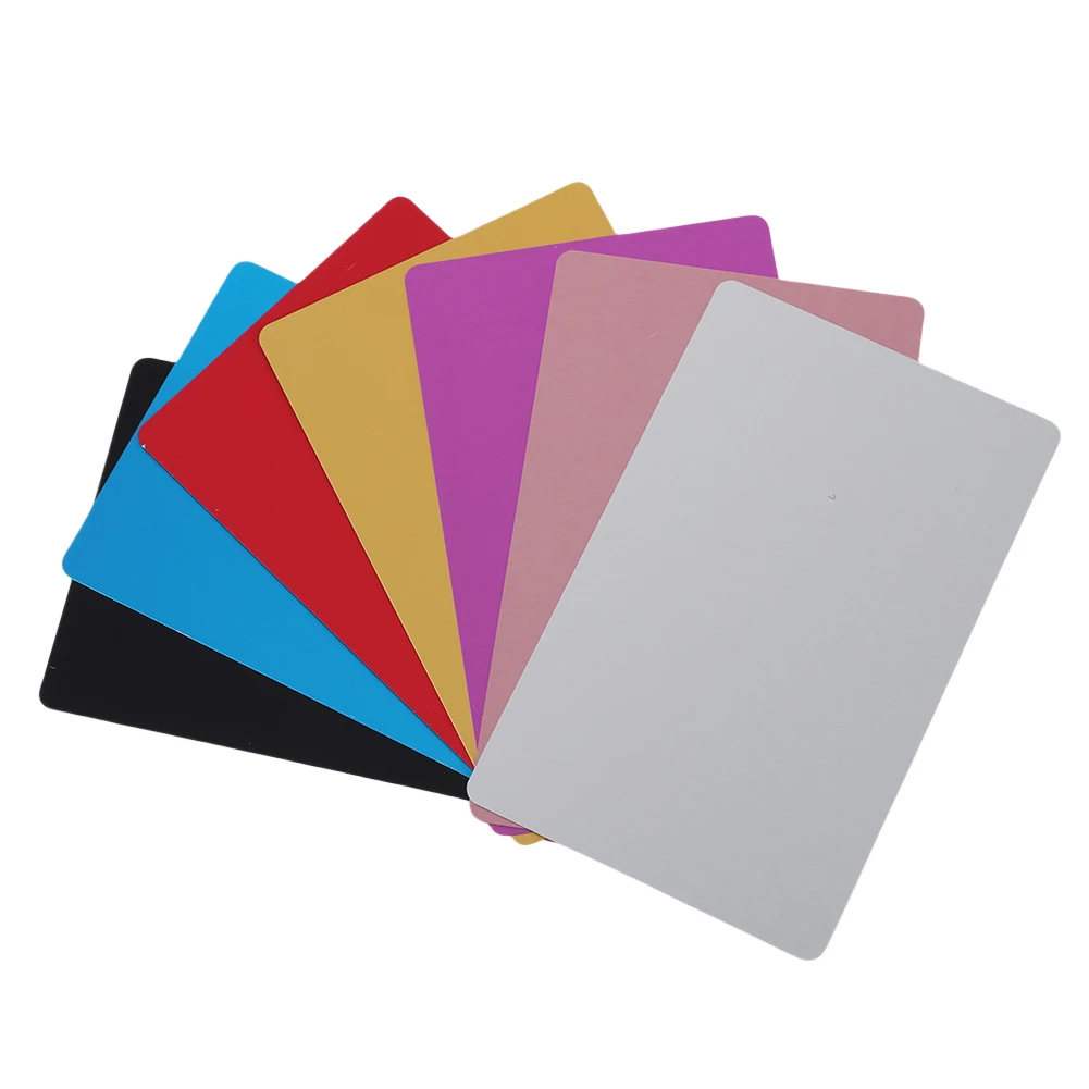 50PCS-Metal-Nameplate-Business-Cards-Multicolor-Aluminium-Alloy-Blank ...
