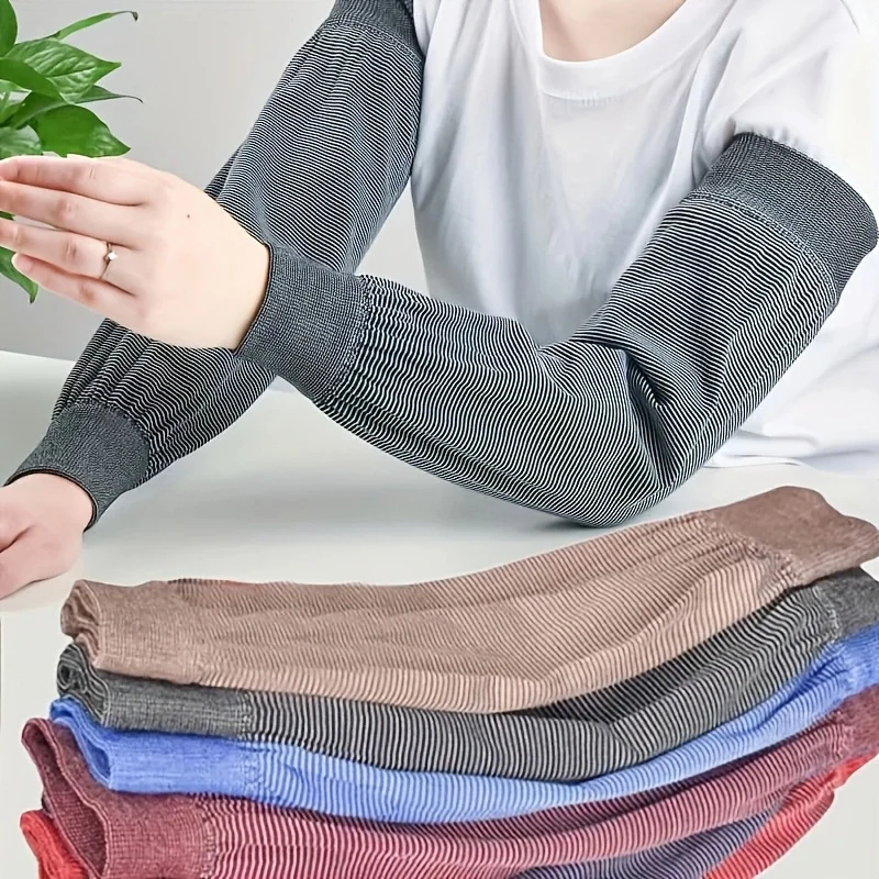 2PCS Extended Sunscreen Arm Cover - Breathable and Elastic Knitted ...