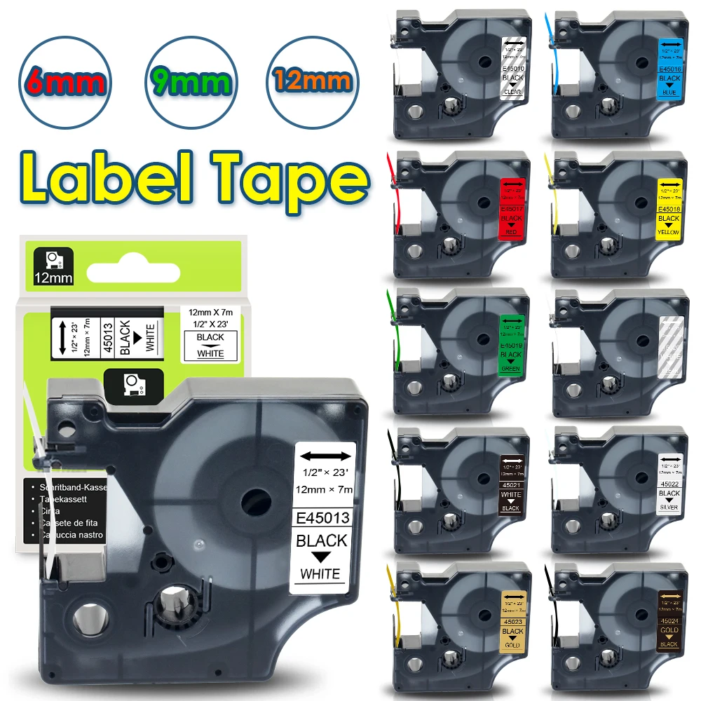 Labelwell-45013-45010-45018-Compatible-Dymo-D1-Label-Tape-43613-40913 ...