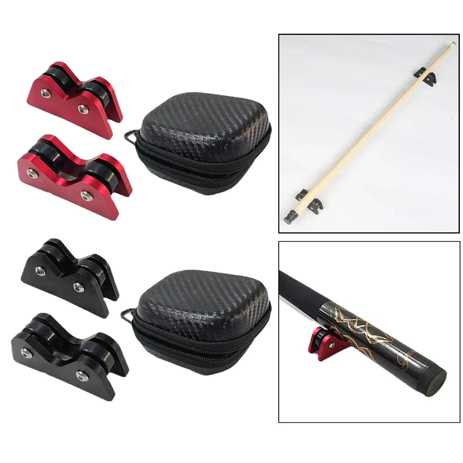 2 Pieces Billiard Cue Straightness Checker with Carry Case Snooker Club ...