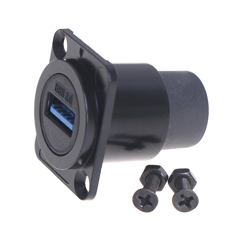 D-type-Metal-USB-Socket-Double-Pass-Connector-USB-3-0-Connector-Panel ...