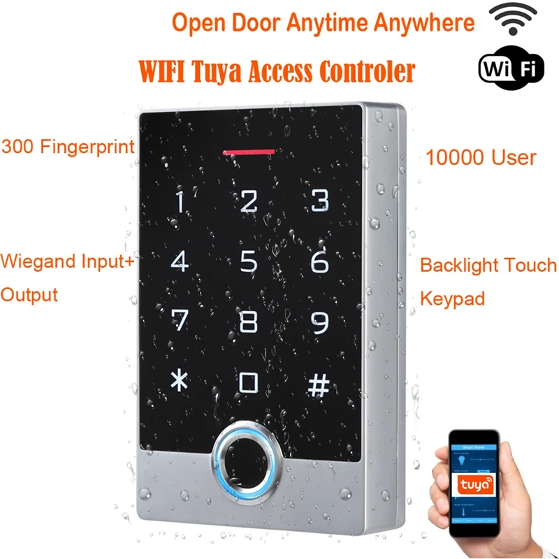 Tuya Wifi Access Control System Waterproof Fingerprint Password Ic Id ...