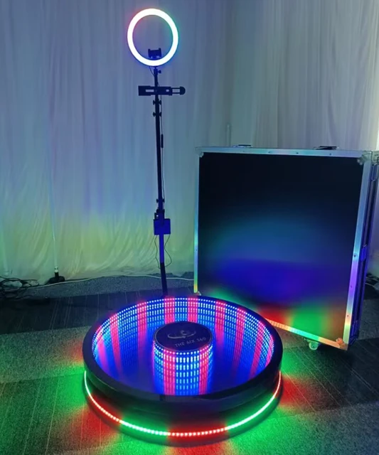 360 Photobooth Machine Led Mirror Glass Video Booth Rotary 360 115 ...