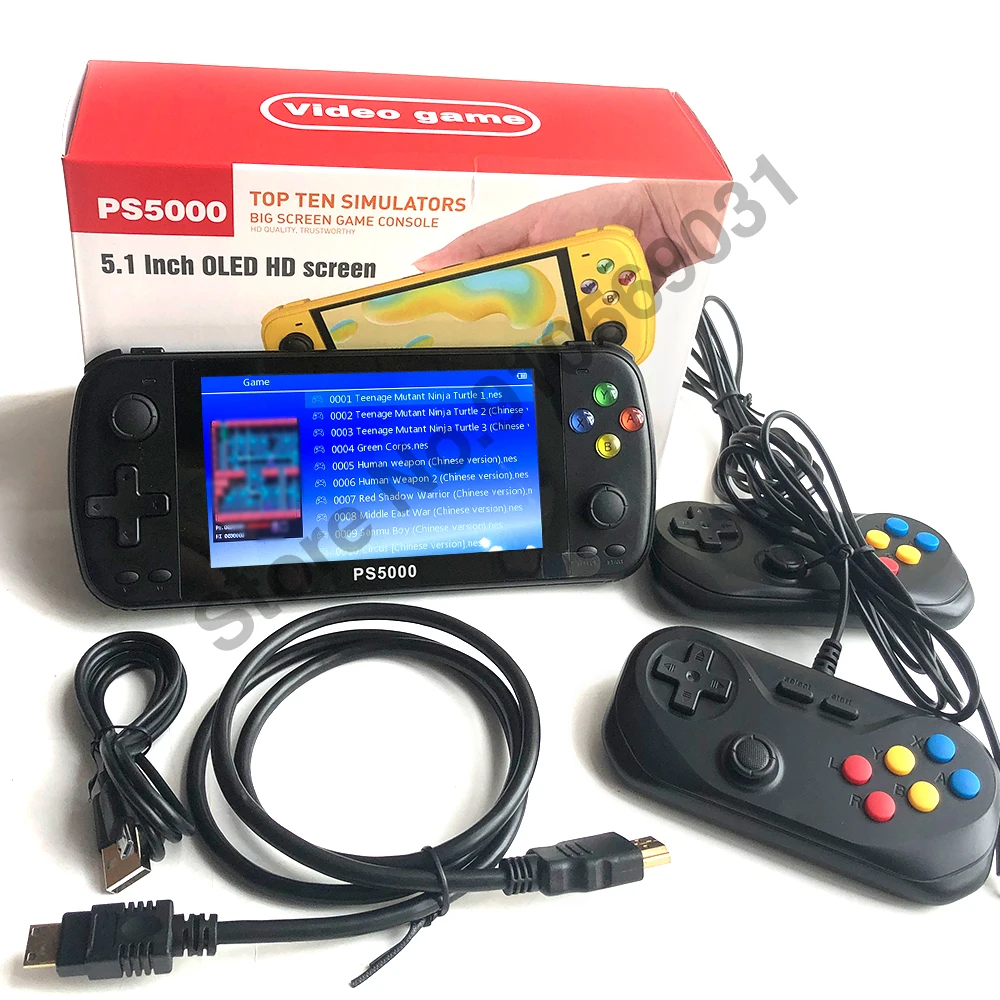 5.1 Inch PS5000 HD Double Game Console Portable handheld arcade video games player| | - AliExpress