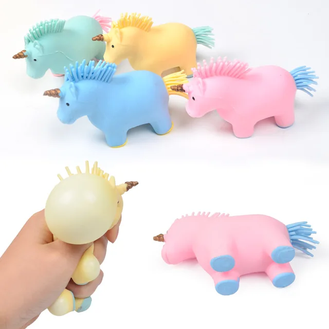 Luminous Unicorn Stress Balls Toy Squeeze Toys Stress Relief Fidget ...