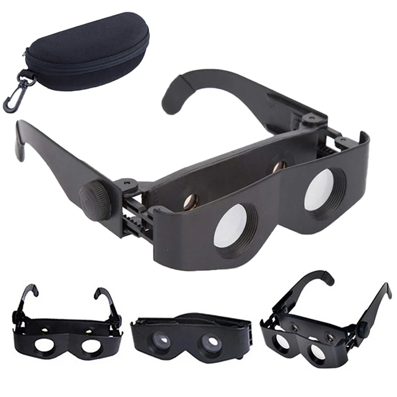 Adjustable Zoom In Glasses Hand Free Binoculars Telescope Wearable For ...