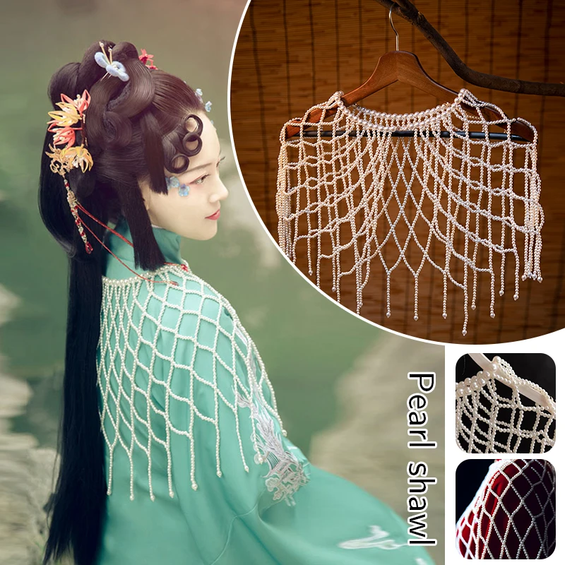 Pearl-Tassel-Shawl-Hanfu-Shoulder-Wrap-Imitation-Pearl-Cloak-Hanfu ...