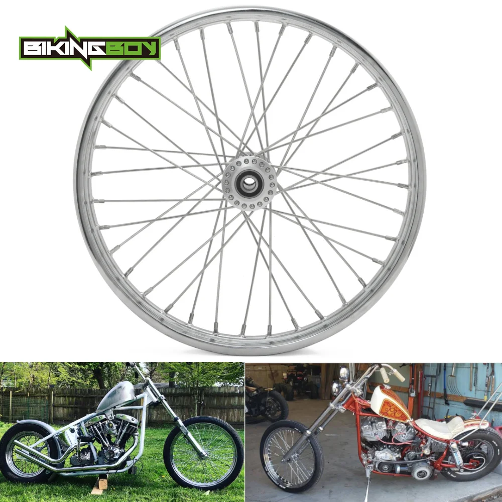 BIKINGBOY-21-1-85-Spool-Hub-Front-Wheel-Rim-For-Chopper-Bobber-Custom ...