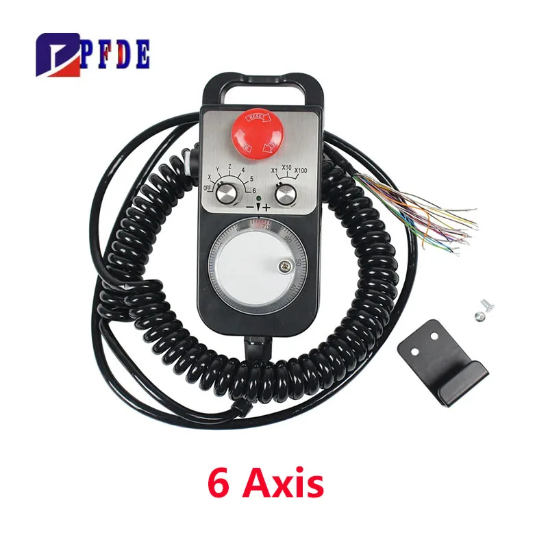 100PPR 4 Axis 6 Axis CNC Handwheel MPG Pendant with Emergency Stop ...