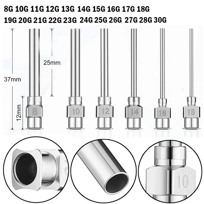 12pcs-0-5-inch-1-inch-1-5-inch-2-inch-Cannula-Length-Dispensing-Needle ...