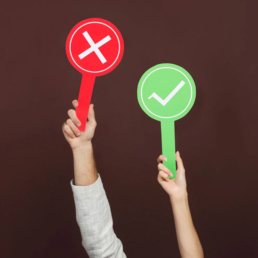 Voting-Paddles-Yes-Or-No-Paddles-Auction-Signs-Green-Red-Answer-Paddles ...