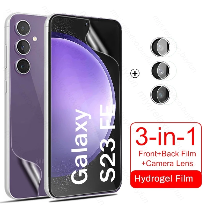 Samung-S-23FE-23-FE-3In1-Soft-Hydrogel-Film-Back-Screen-Protector-For ...