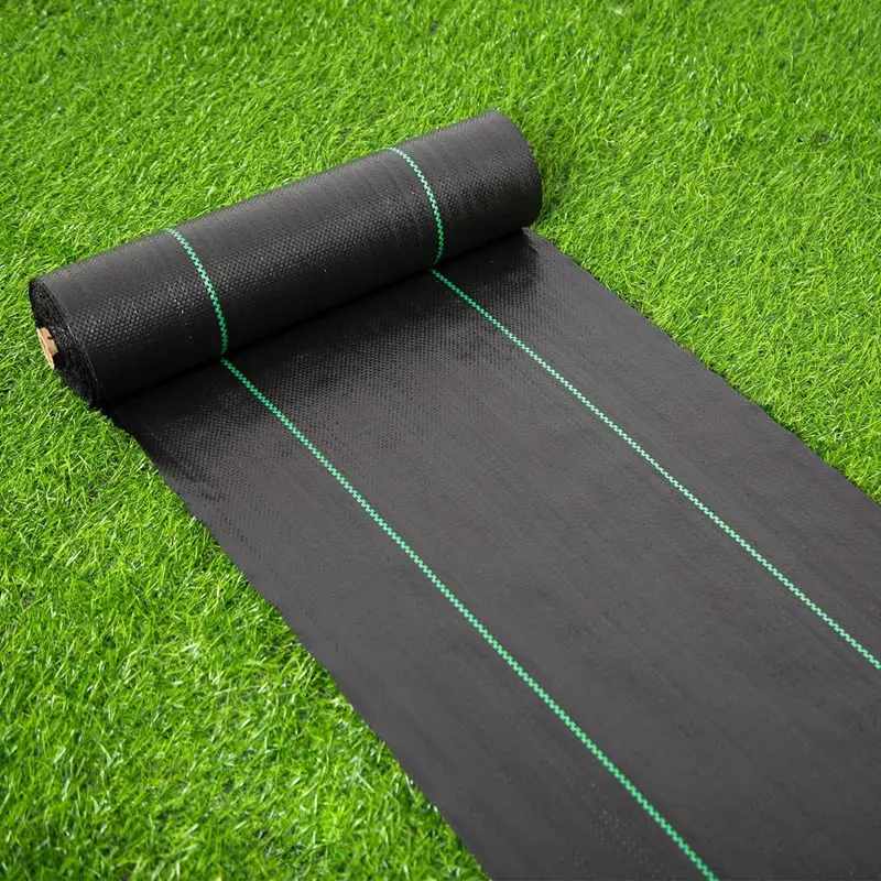 Black Agricultural Anti Grass Cloth PP Garden Weed Barrier Fabric ...