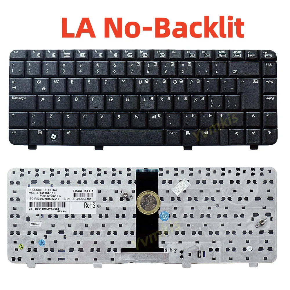 6720S Keyboard for HP 6520S 6720S 540 550 LA Layout LAtin No-Backlit ...