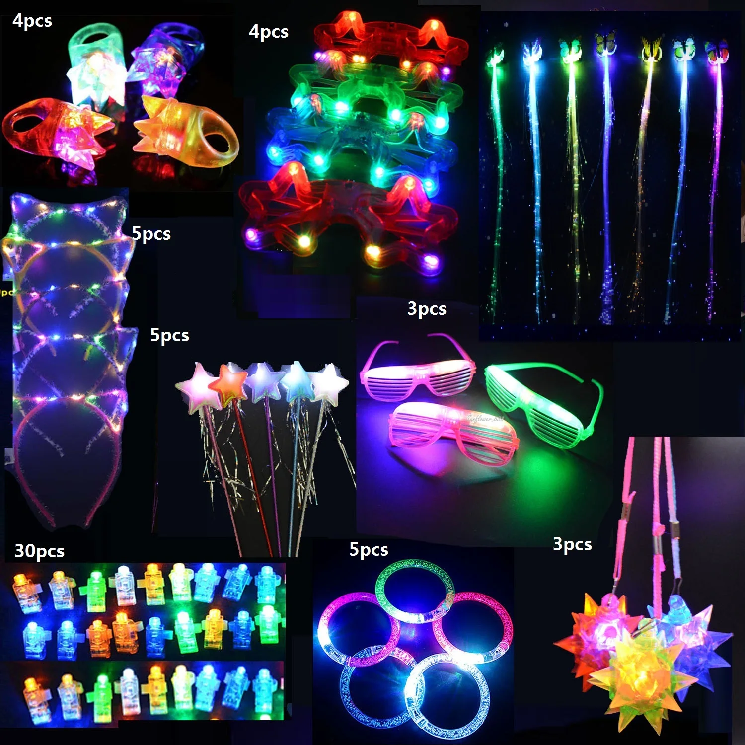 Pack-Light-Up-Toy-Party-Favors-Birthday-Gift-LED-Accessories-Glow ...