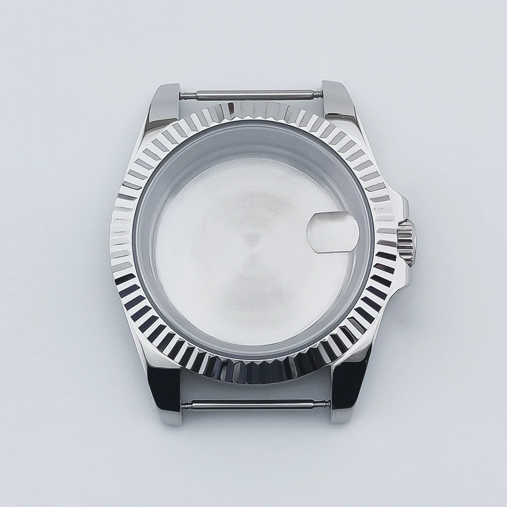 NEITON 39mm Silver Watch Case Sapphire Glass FitNH35 NH36 NH34 ETA2824 ...