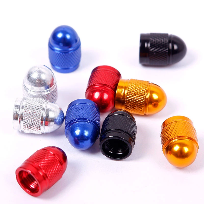 4PCS Colorful Motorcycle Aluminum Auto Car Tyre Valve Stem Caps ...