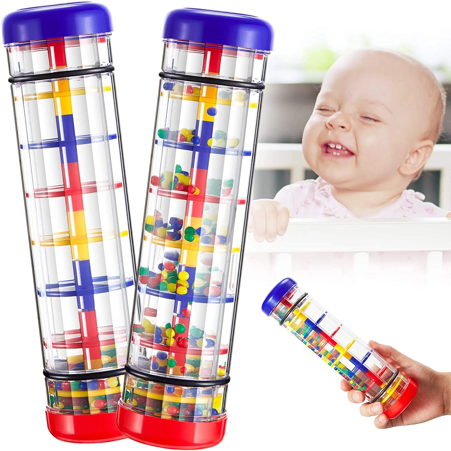 Rainmaker Baby Toy Rain Stick Musical Toys For Babies 1 2 3 Year Hand ...