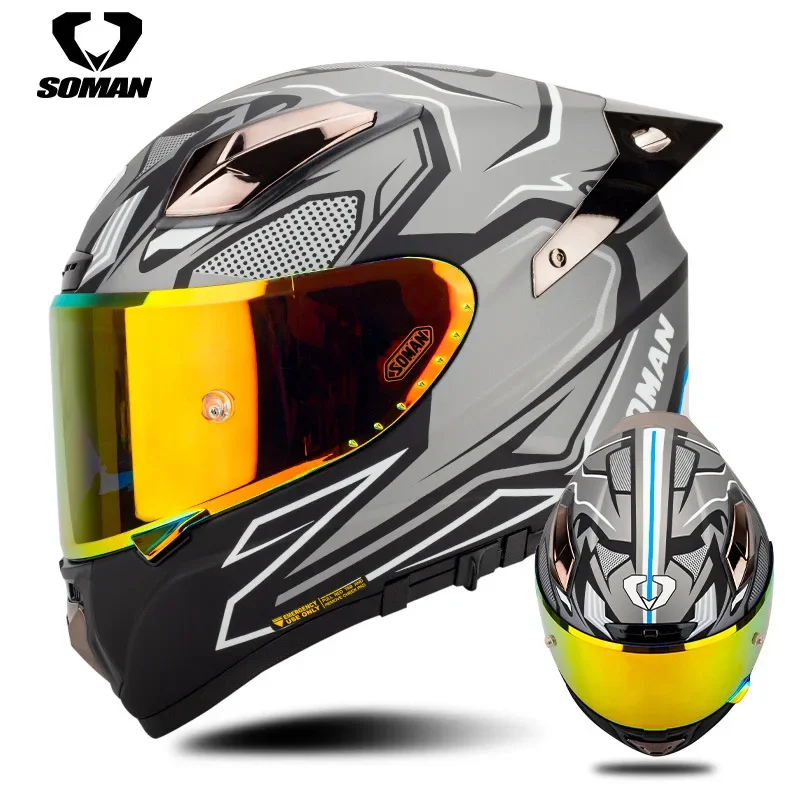 New-Soman-Motorcycle-Racing-Glass-Helmet-Men-Women-s-All-season-Space ...