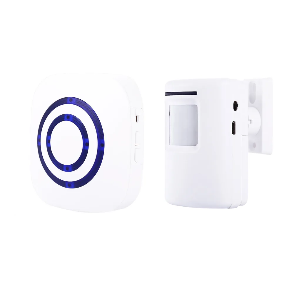 PIR Doorbell Wireless Infrared Movement Entry Bell Portable Door Bell ...