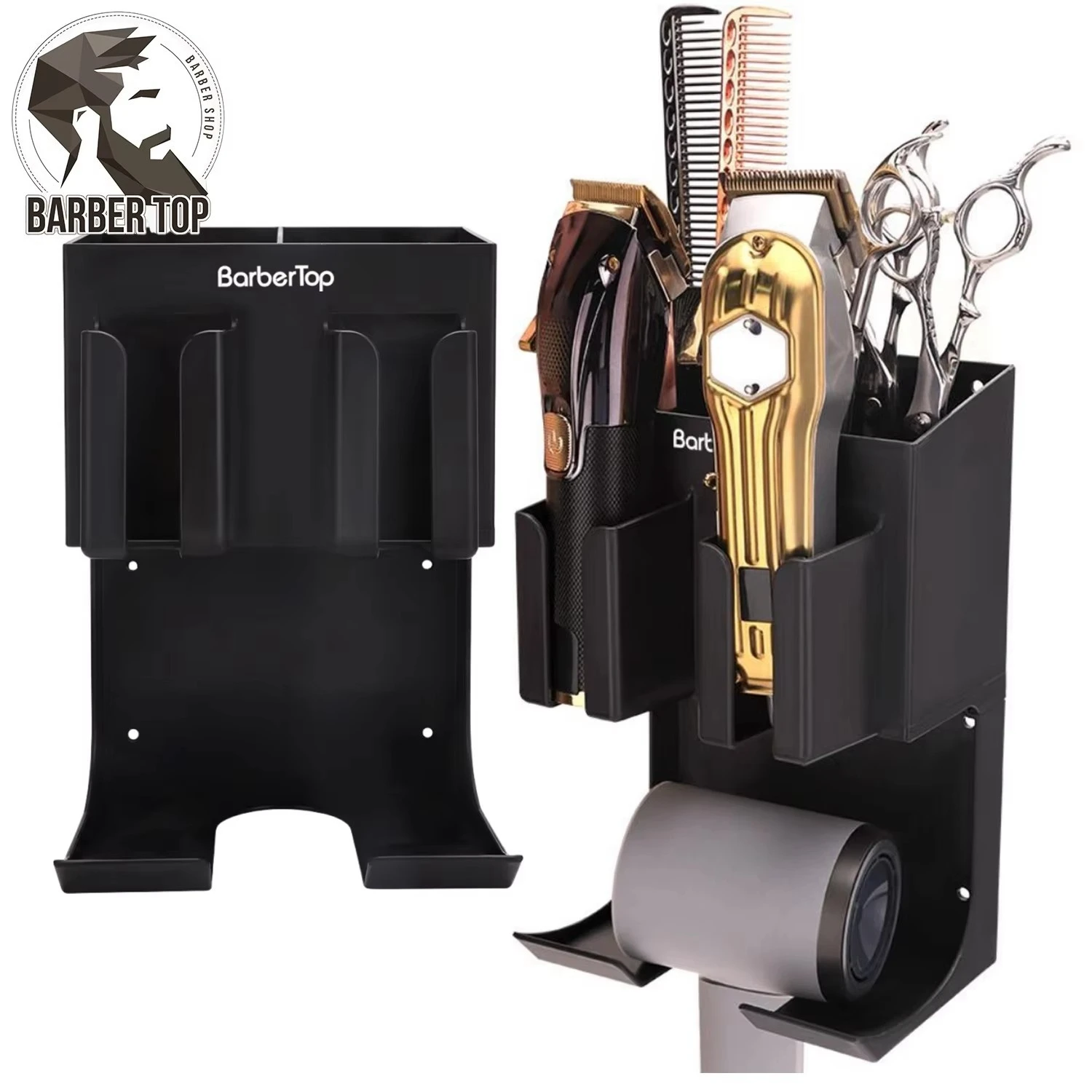 BARBERTOP Electric Clipper Rack Barber Hair Trimmer Shaver Holder Wall ...