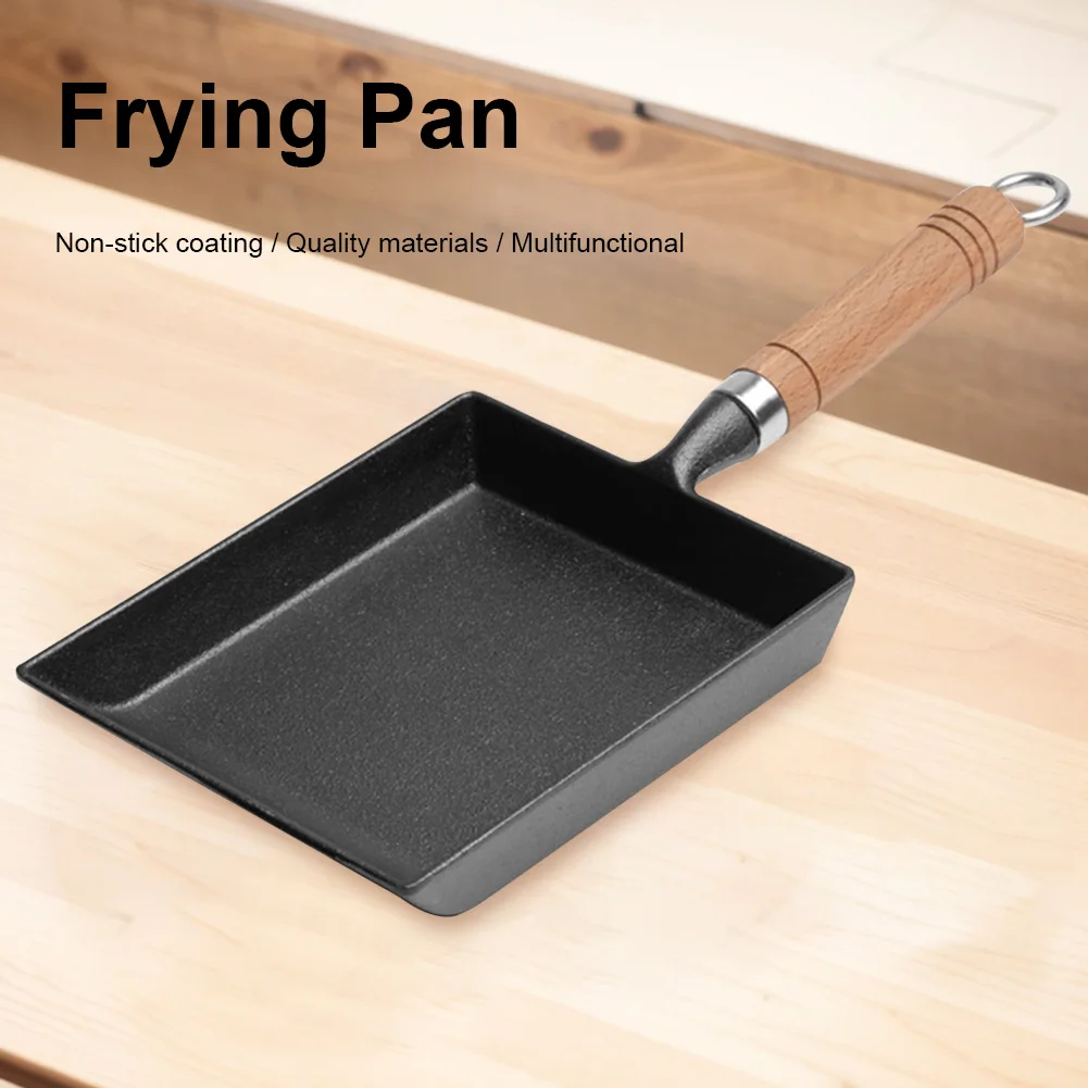 Cast Iron Japanese Omelette Pan Thickened Non-Stick Tamagoyaki Pan Gas ...