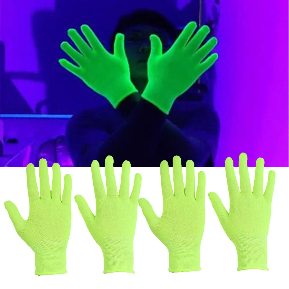 5Pair-Glow-Party-Green-Fluorescent-Gloves-Glowing-In-The-UV-Bar ...