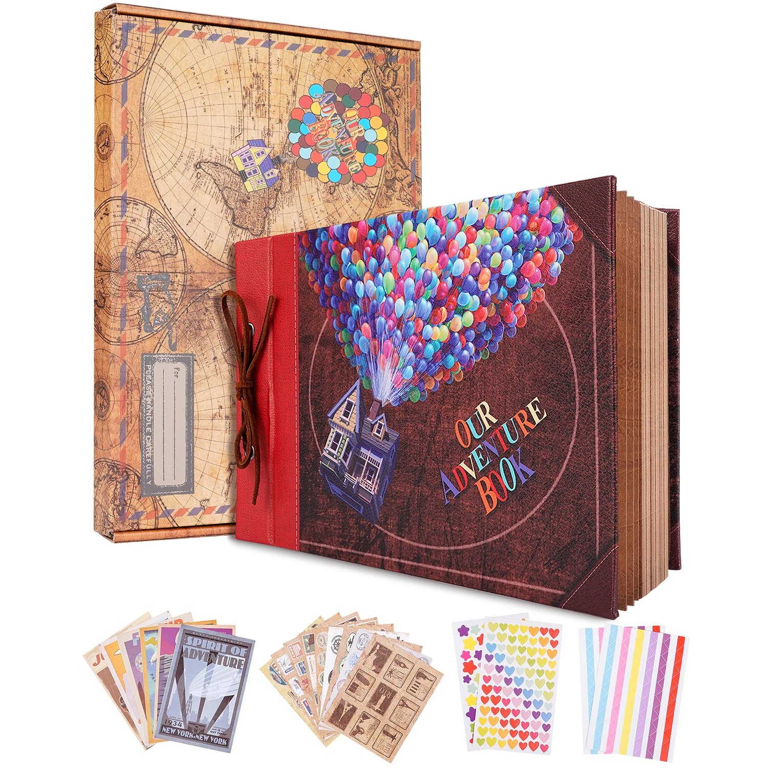 Handmade-DIY-Album-Paste-Vintage-Tether-Album-Our-Adventure-Book-Up ...