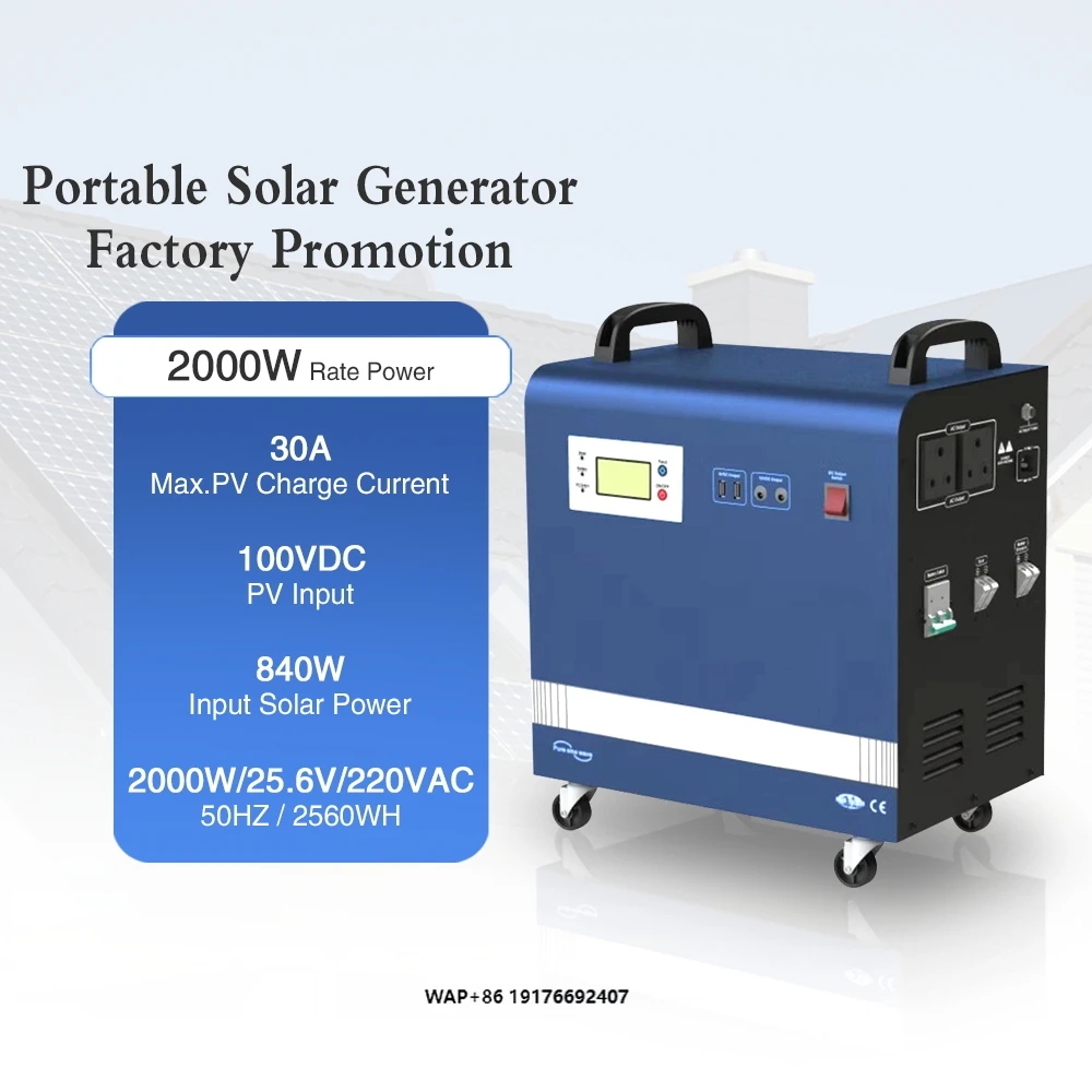 2kwPower Solar Generator 100Ah Lifepo4 Solar Powered Product Outdoor ...