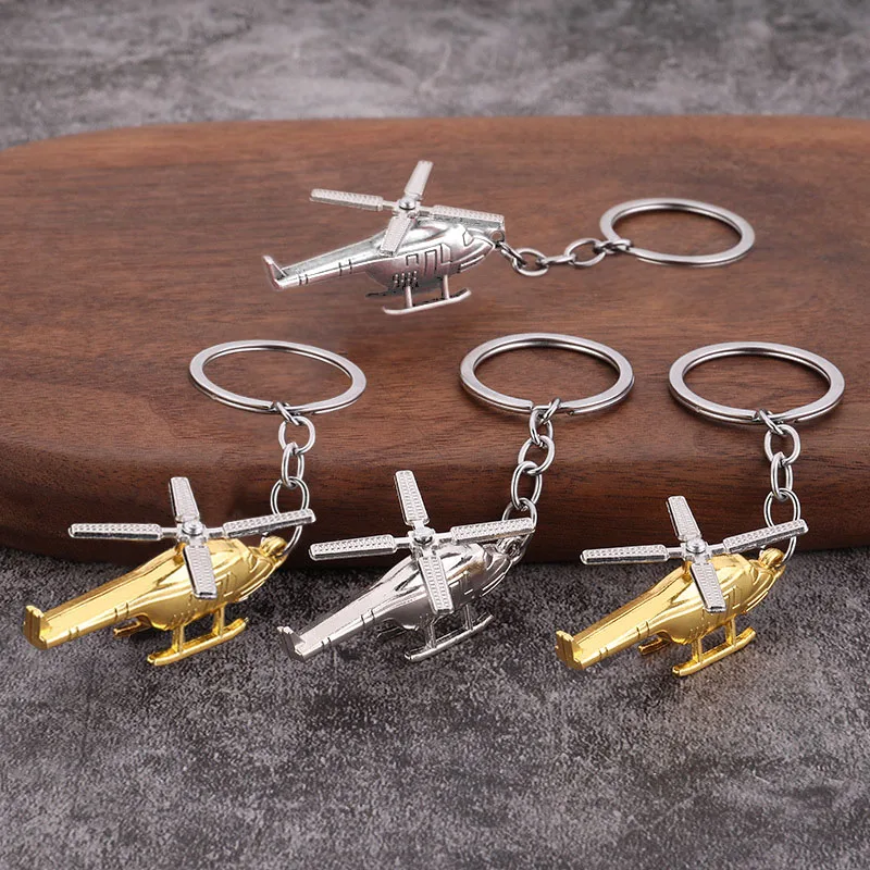 Retro-3D-Helicopter-Keys-Holder-Keychain-Pendant-Men-s-Creative ...